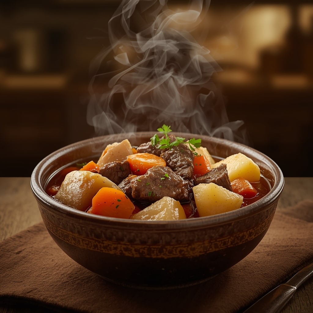 Hearty Beef Stew with Potatoes and Carrots - Recipes By Elina