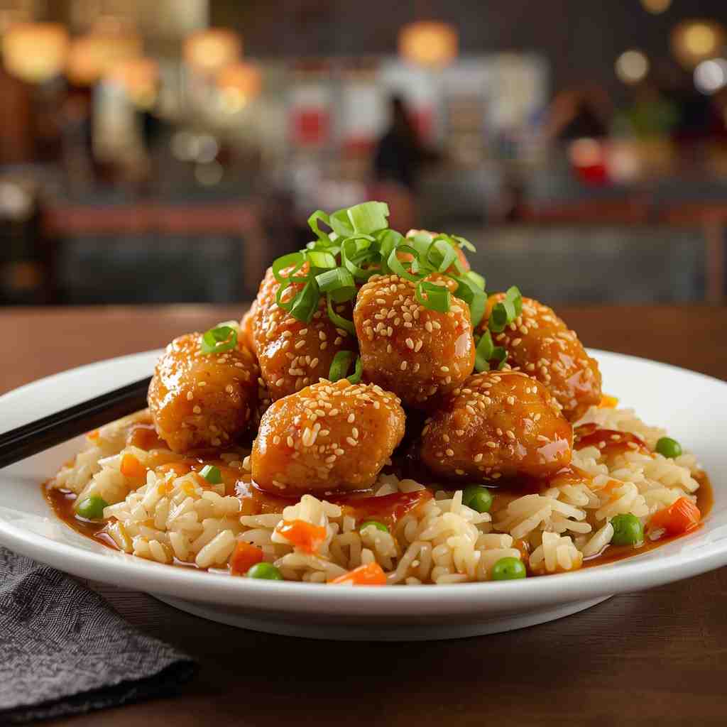 Crispy Orange Chicken with Fried Rice - Recipes By Elina