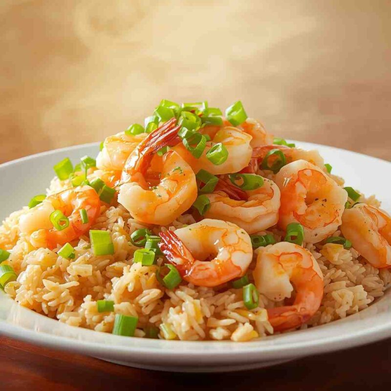 Shrimp Fried Rice with Egg and Scallions - Recipes By Elina