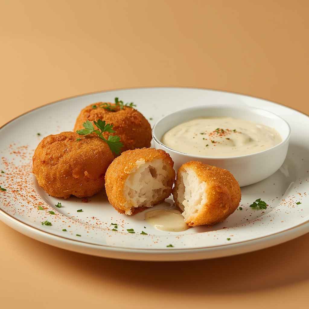 Chicken Croquettes with Cream Sauce