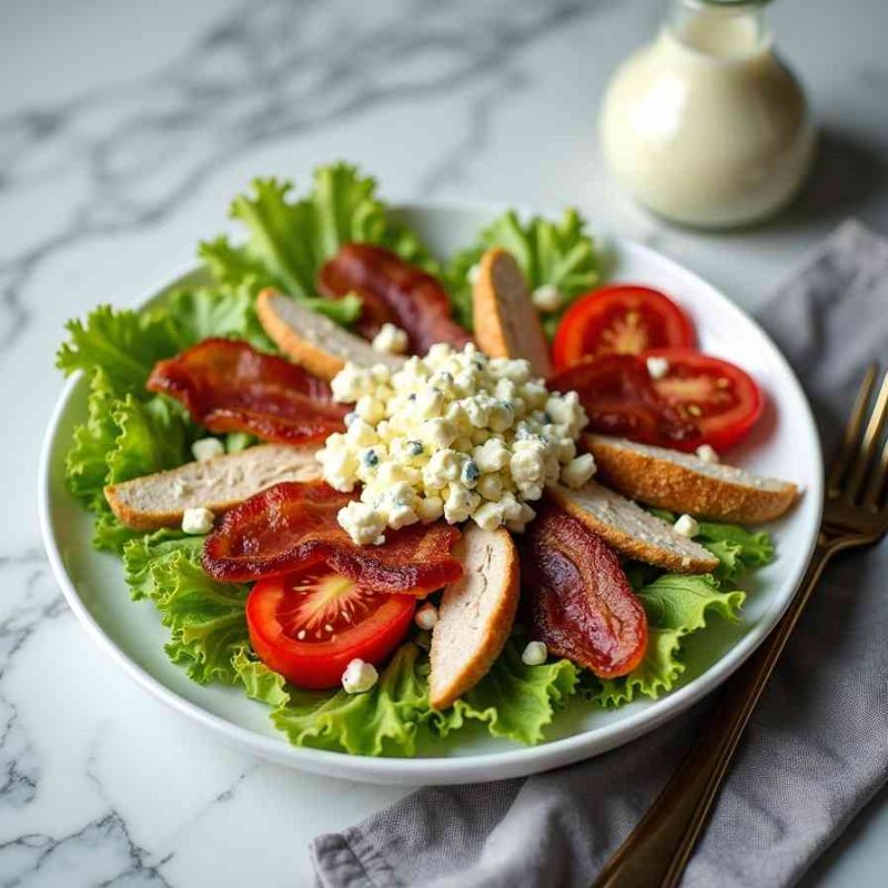 Chicken Cobb Salad with Ranch Dressing - Recipes By Elina