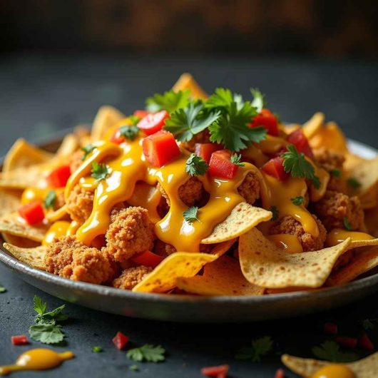 Chicken Nachos with Cheese Sauce - Recipes By Elina