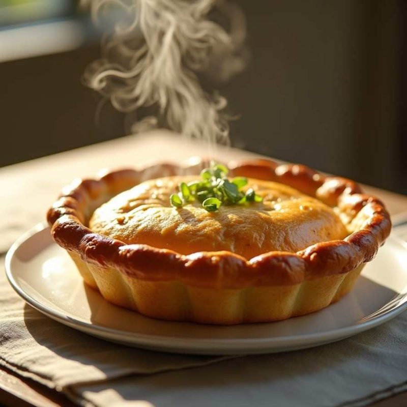 Chicken and Leek Pie with Puff Pastry - Recipes By Elina