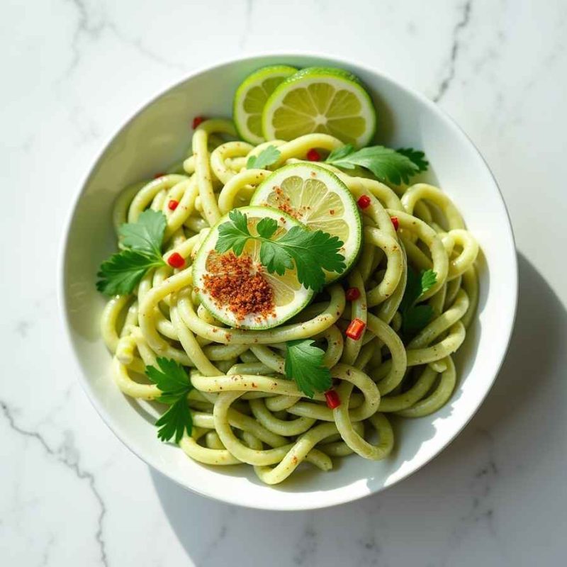 Creamy Avocado Pasta with Lime & Cilantro - Recipes By Elina