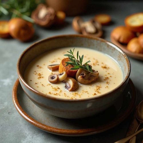 Creamy Mushroom and Onion Soup - Recipes By Elina