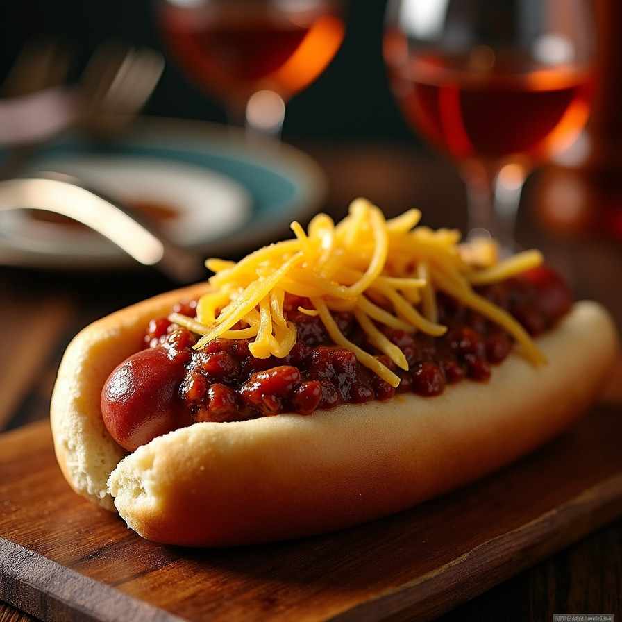 Pork Chili Dogs with Onions and Mustard - Recipes By Elina