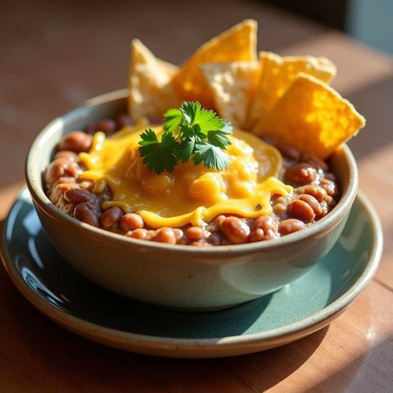 Refried Bean Dip with Cheese - Recipes By Elina
