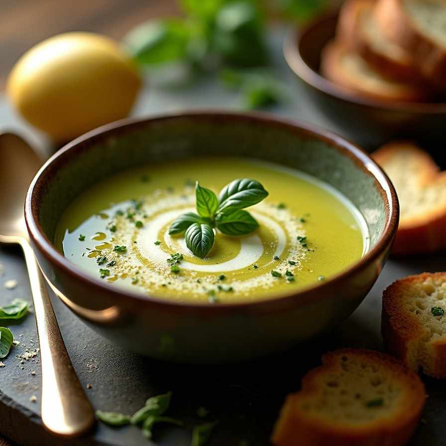 Roasted Zucchini and Basil Soup - Recipes By Elina