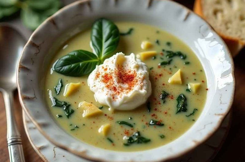 Spinach and Artichoke Soup with Cream Cheese - Recipes By Elina